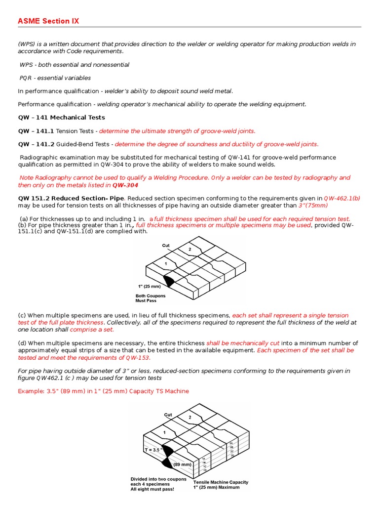 ASME Sec IX | PDF | Ultimate Tensile Strength | Welding
