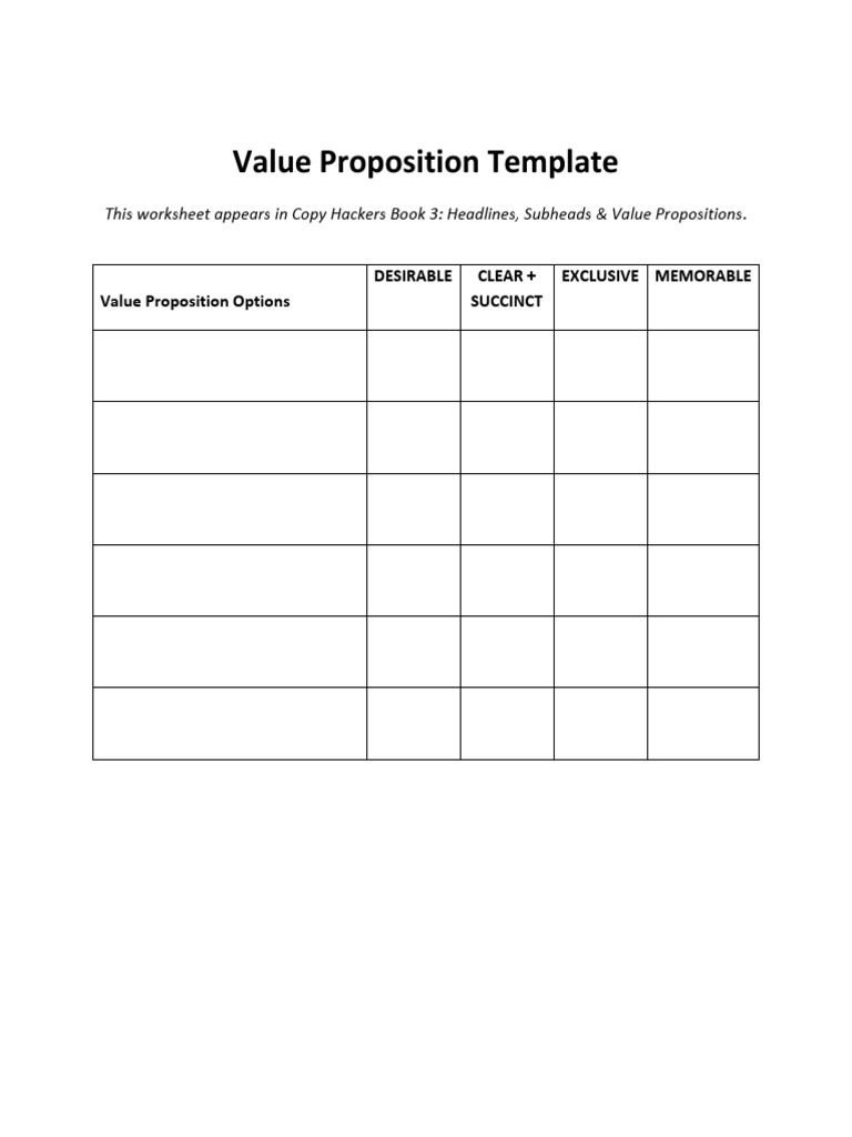 Value Proposition Template Guide | PDF