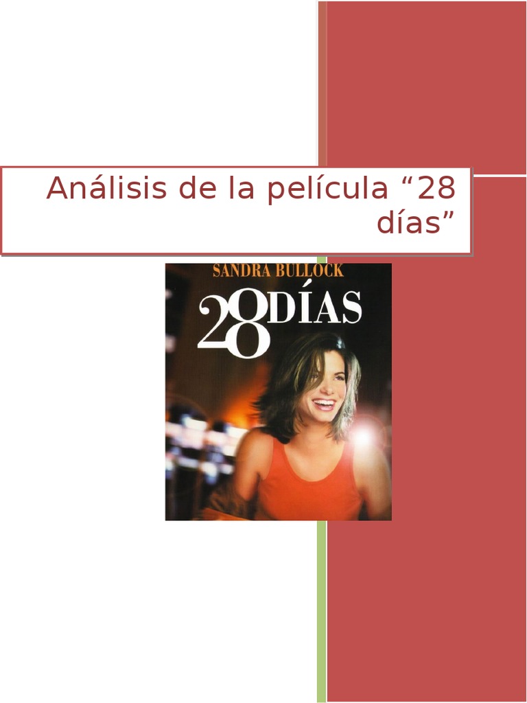 28 días película análisis adicción rehabilitación | PDF | La ...
