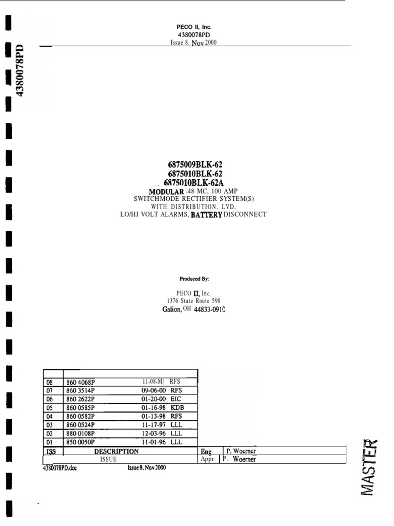 PECO II Modular Rectifier System Guide | PDF | Rectifier | Amplifier