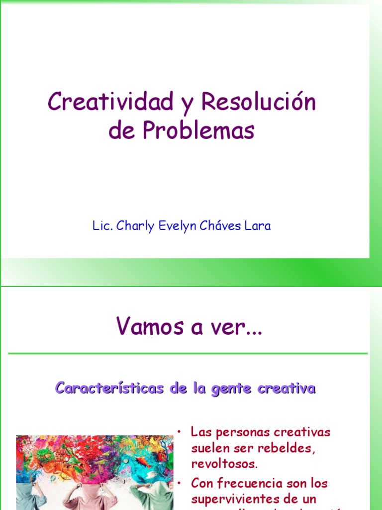 Creatividad Para Resolver Problemas - I | Creatividad | Sicología y ciencia cognitiva