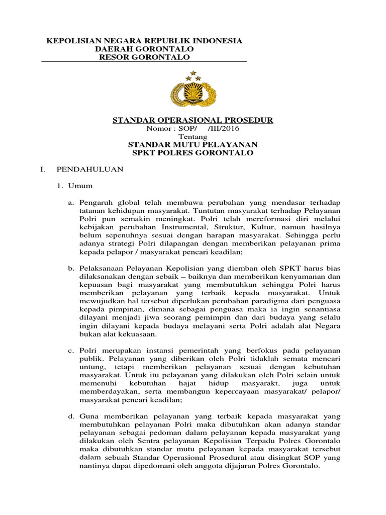 Sop SPKT | PDF | Bisnis