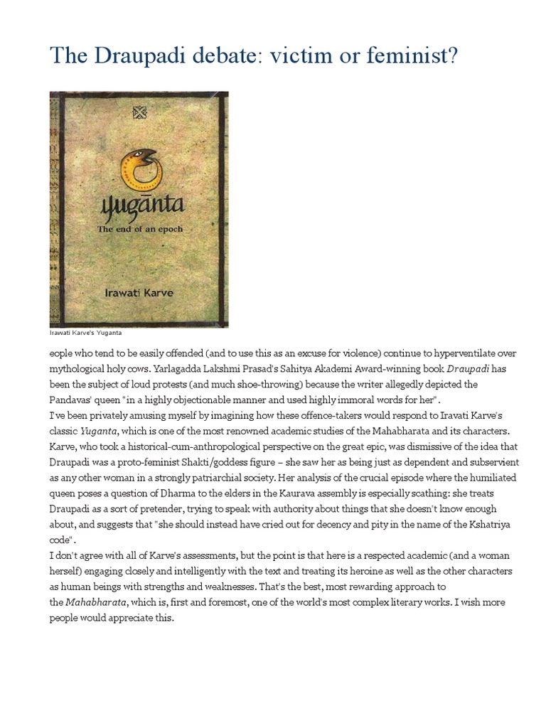 Iravati Karve | PDF | Hindu Mythology | Vaishnava Texts