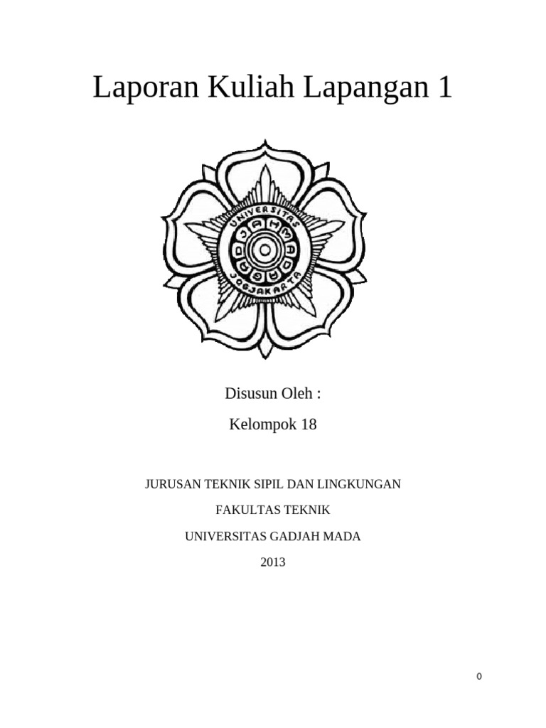 Contoh Laporan Kuliah Lapangan | PDF