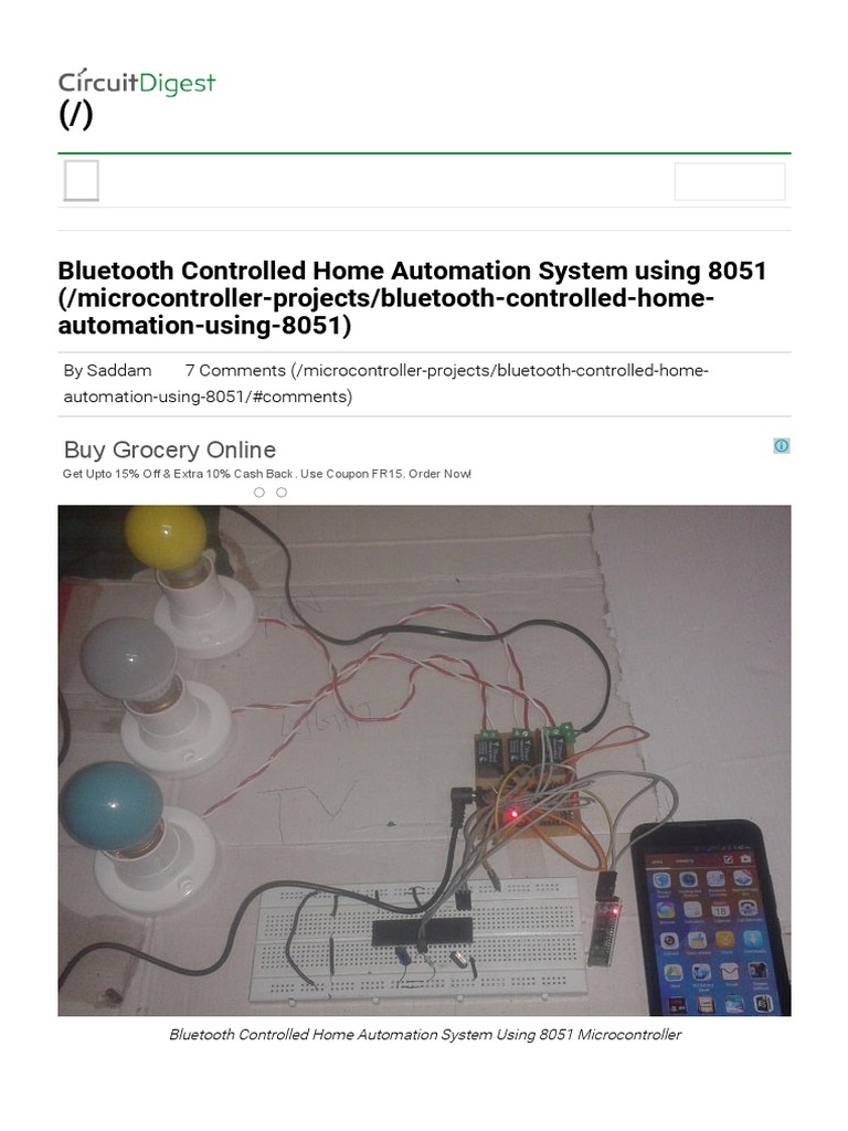 Bluetooth Controlled Home Automation System Using 8051 Microcontroller ... Bluetooth Controlled Home Automation System Using 8051 Microcontroller ...