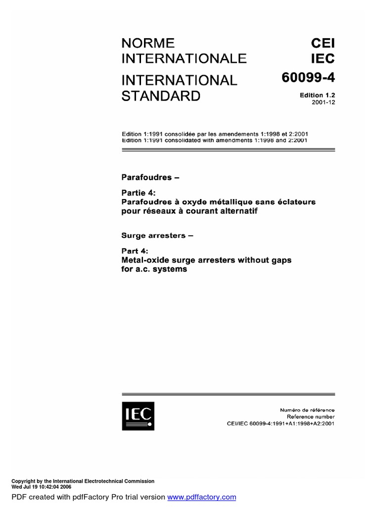 Iec 60099 4 | PDF | Computing And Information Technology