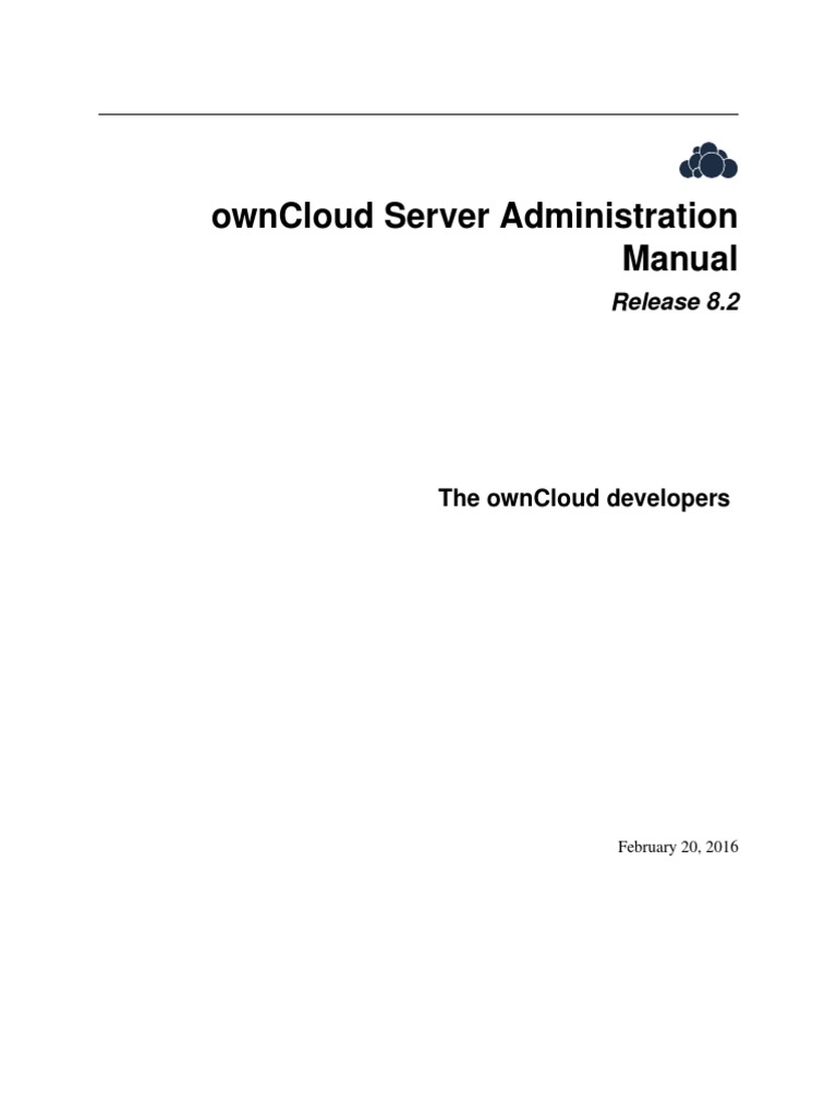 OwnCloud Server Administration Manual | PDF | My Sql | Linux