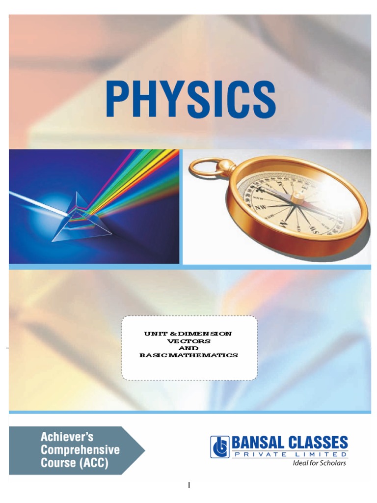 Dimensional Analysis and Vectors Guide | PDF