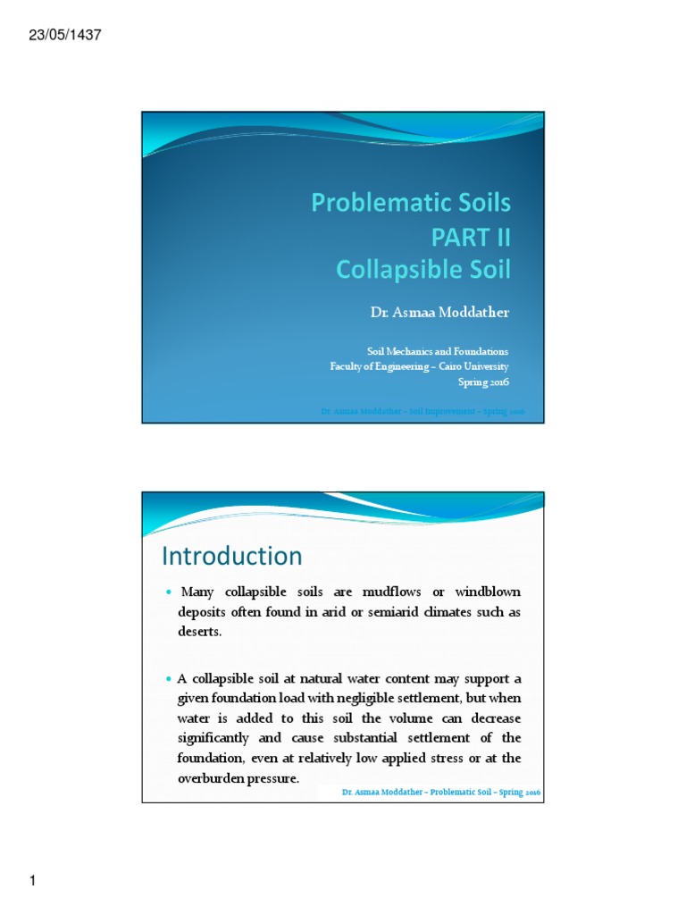 Collapsible Soil - Part I | PDF | Sediment | Deposition (Geology)