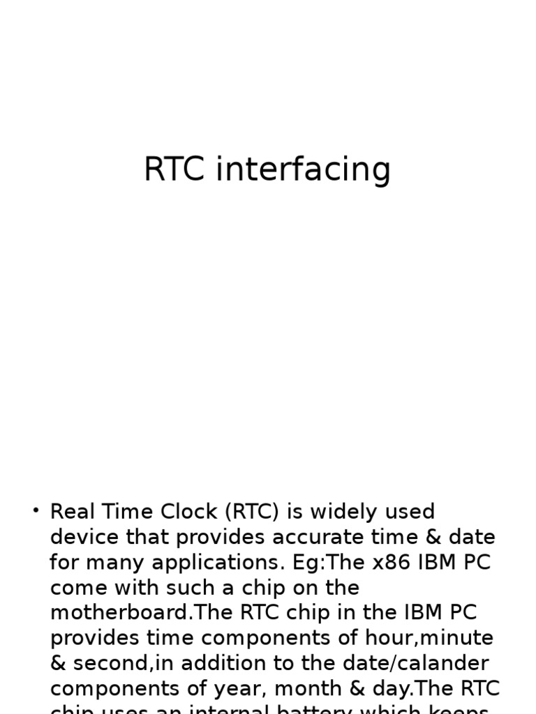 RTC Interfacing | PDF | Digital Technology | Areas Of Computer Science