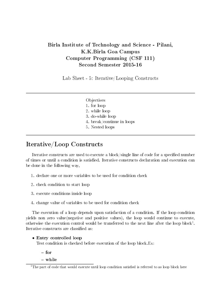 Labsheet 5 | PDF | Control Flow | Software Development