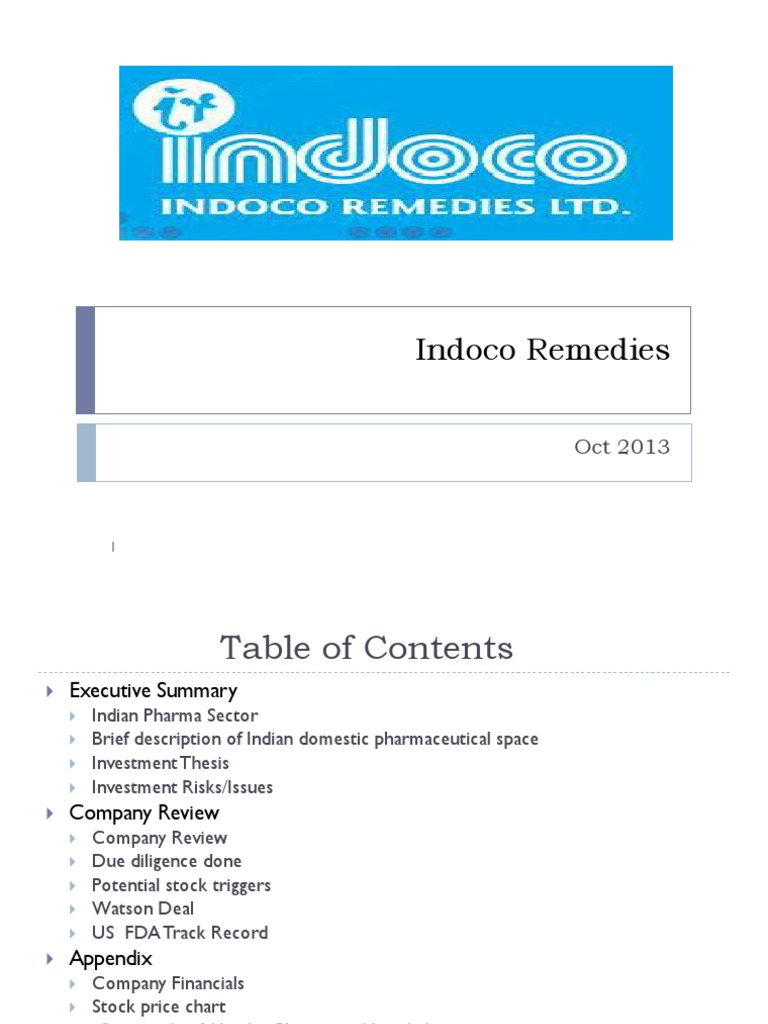 Indoco Remedies | PDF | Food And Drug Administration | Generic Drug