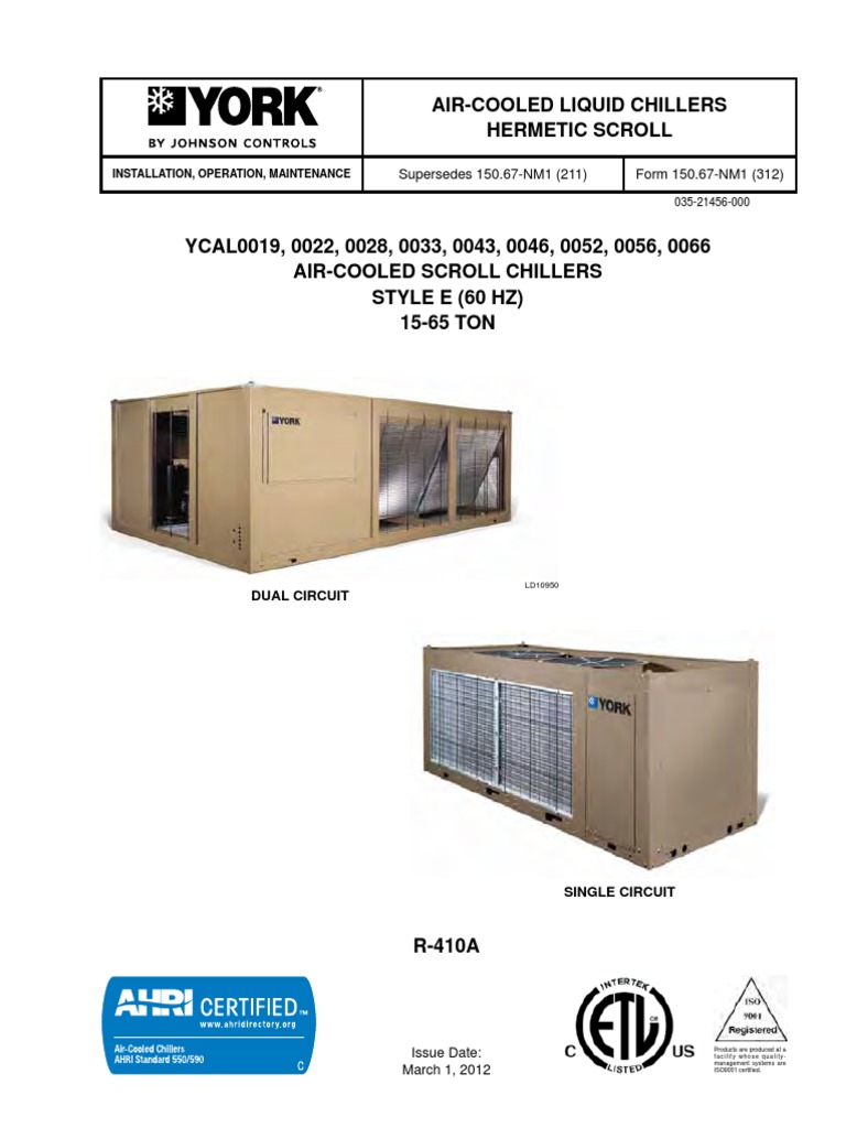 Manual York | PDF | Heat Exchanger | Electrical Wiring