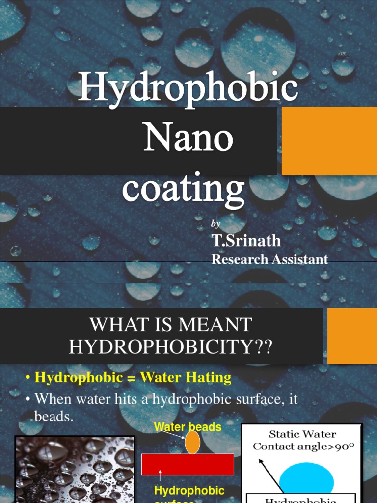 Hydrophobic Nanotechnology Applications | PDF | Hydrophobe | Chemistry