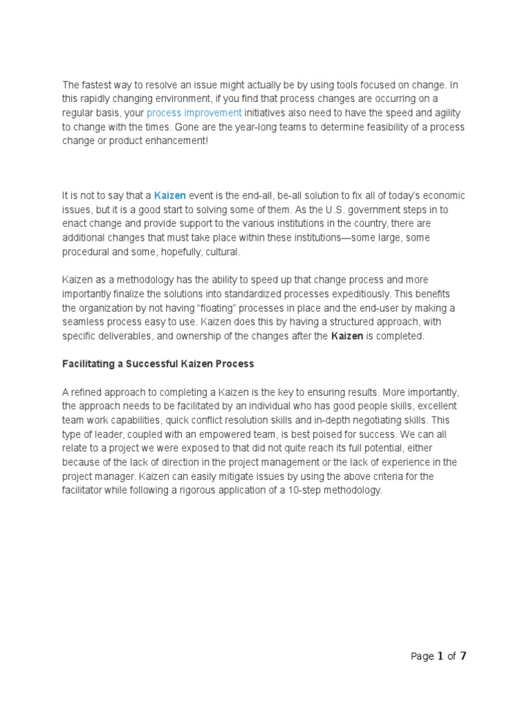 Kaizen Notes | PDF | Lean Manufacturing | Industries