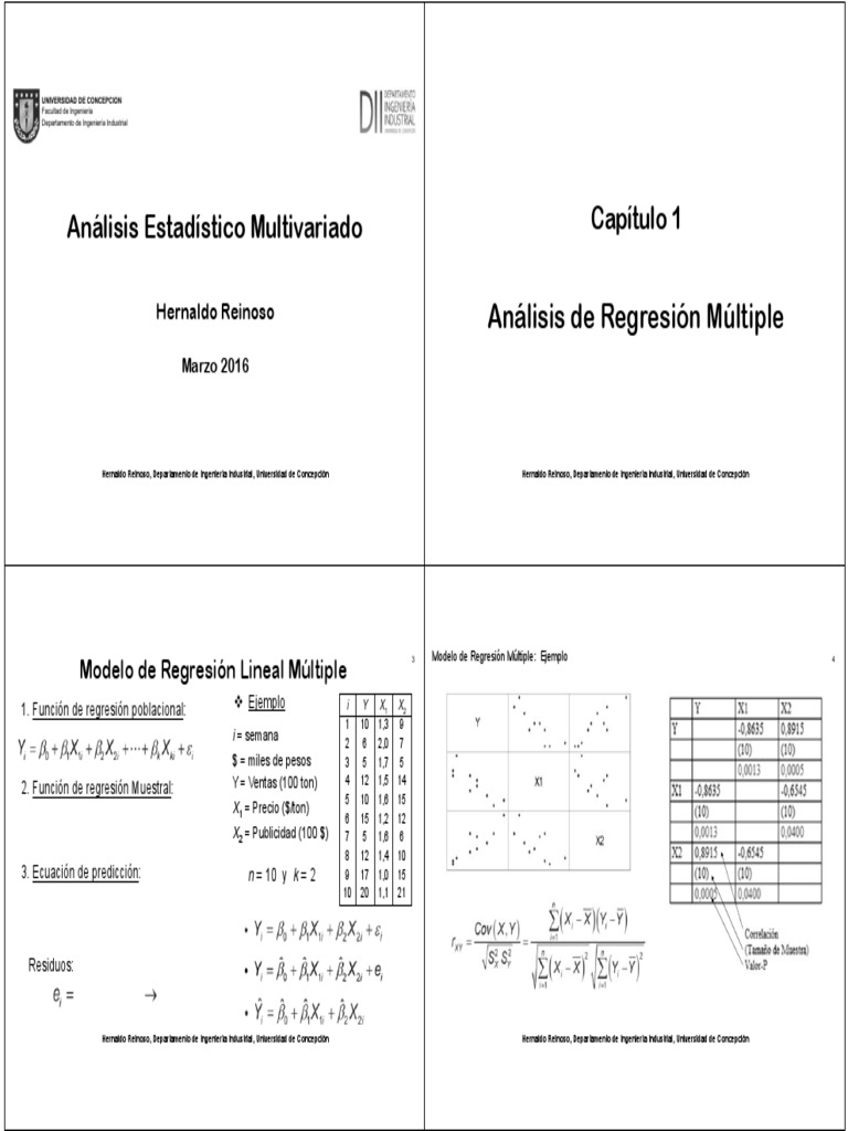 Regresion Multiple. | PDF | Regresión lineal | Multicolinealidad