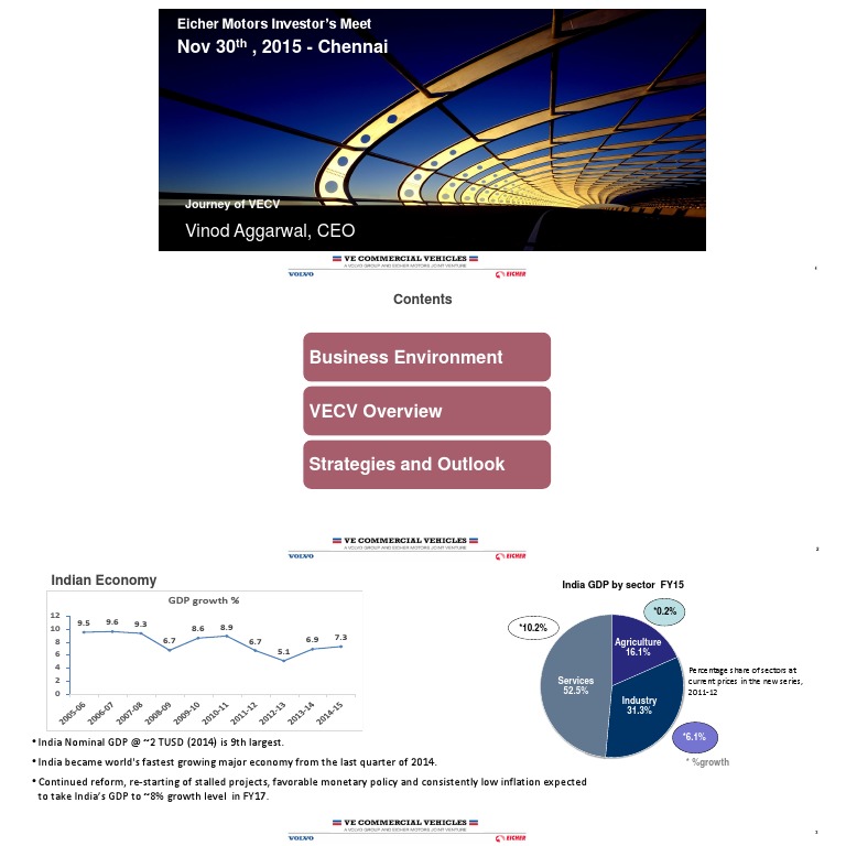 Journey of Vecv A Presentation by Vinod Aggarwal Ceo Vecv | PDF ...