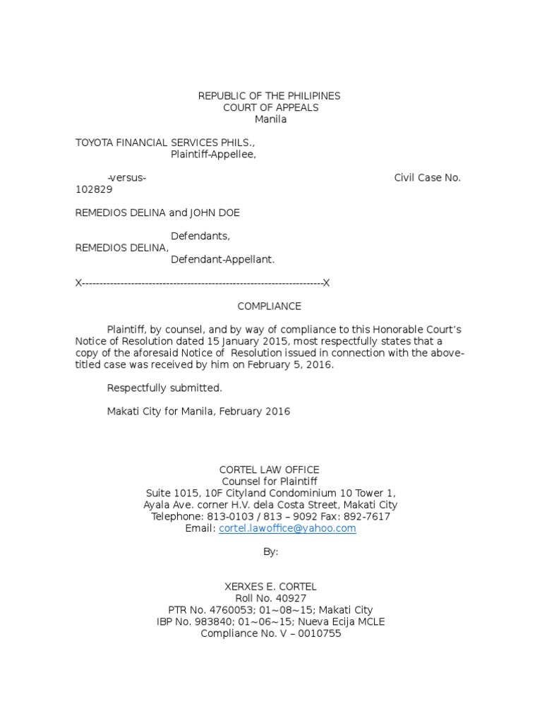 Sample Compliance | PDF