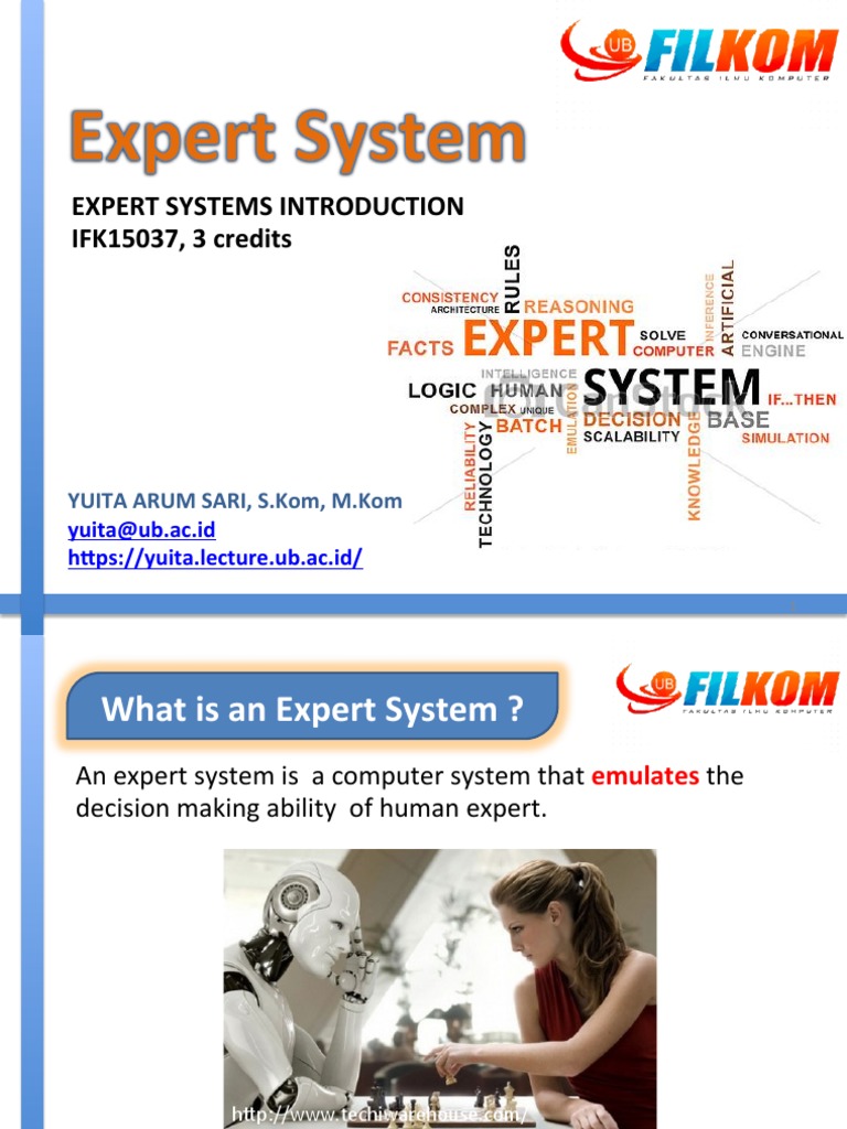 1.expert Systems Introduction | PDF | Cybernetics | Systems Theory