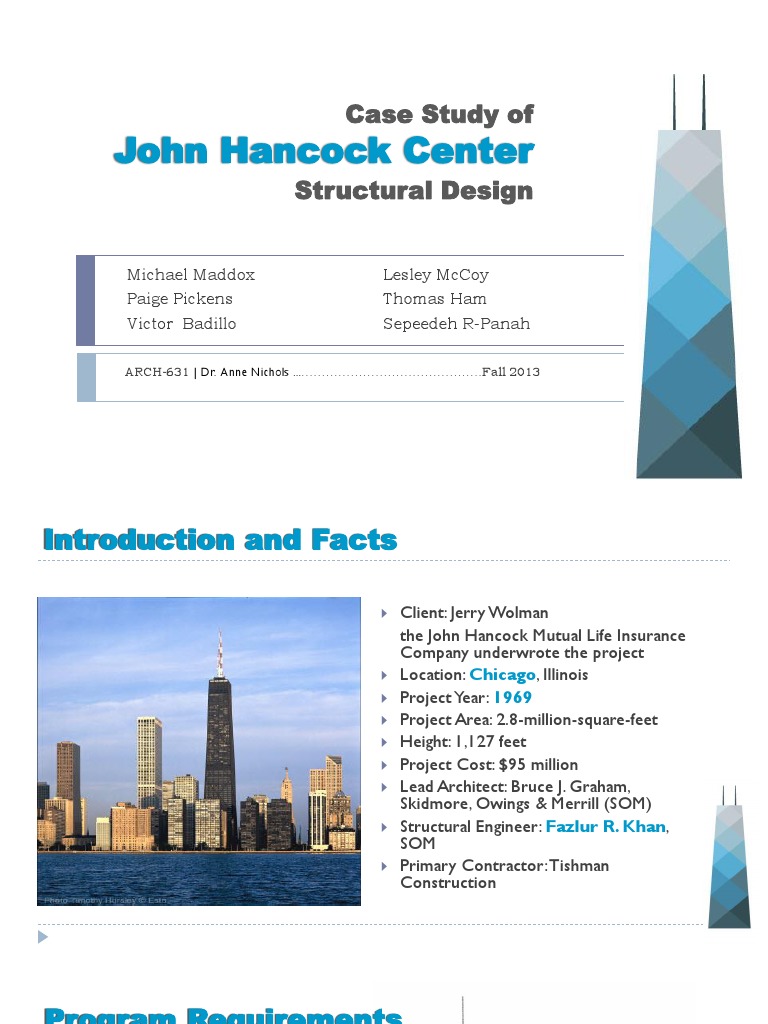 John Hancock Center: Case Study of Structural Design | PDF | Deep ...