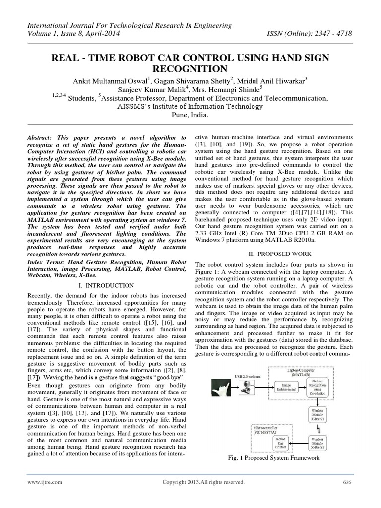 Hand Gestures Controlled Robot | PDF | Robot | Robotics