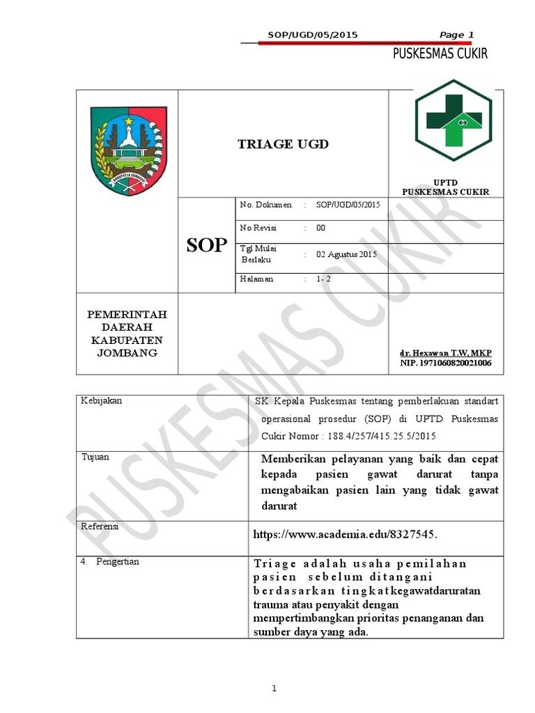 Sop Ugd 05 Trias Ugd | PDF | Sains & Matematika