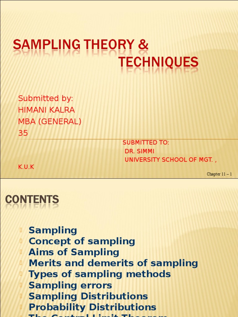 Sampling Pdf Standard Deviation Sampling Statistics