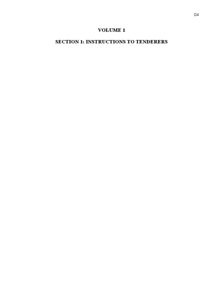 Section 1: Instructions To Tenderers | PDF | Invoice | Joint Venture