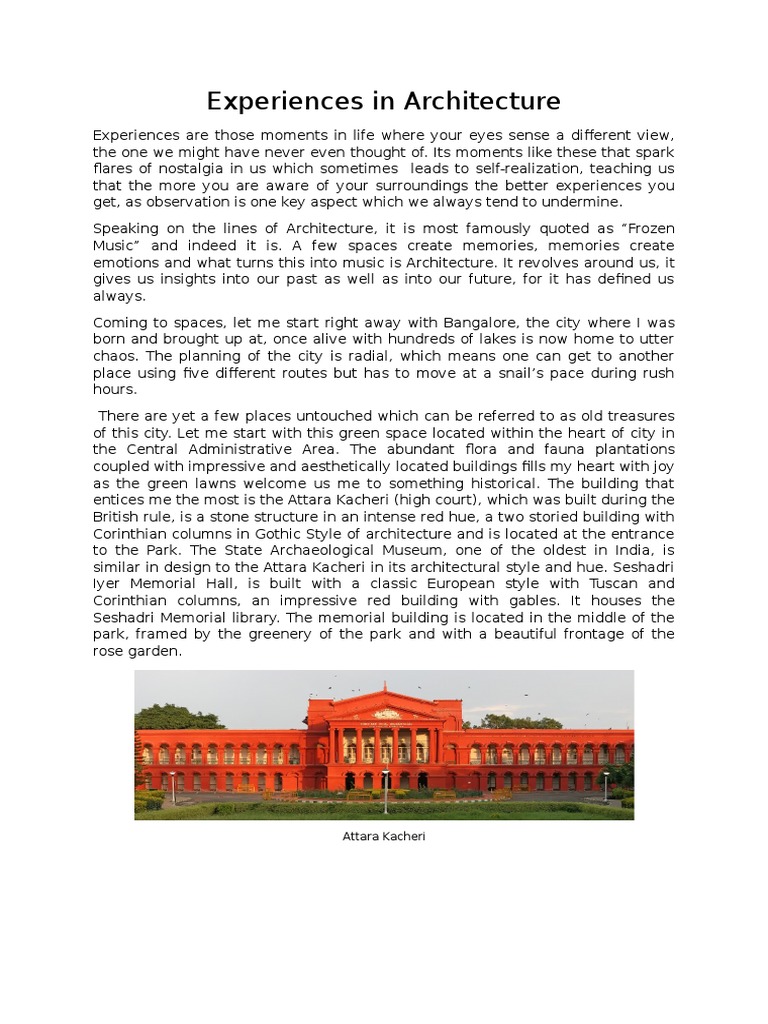 Experiences in Architecture | PDF | Architectural Design | Architecture