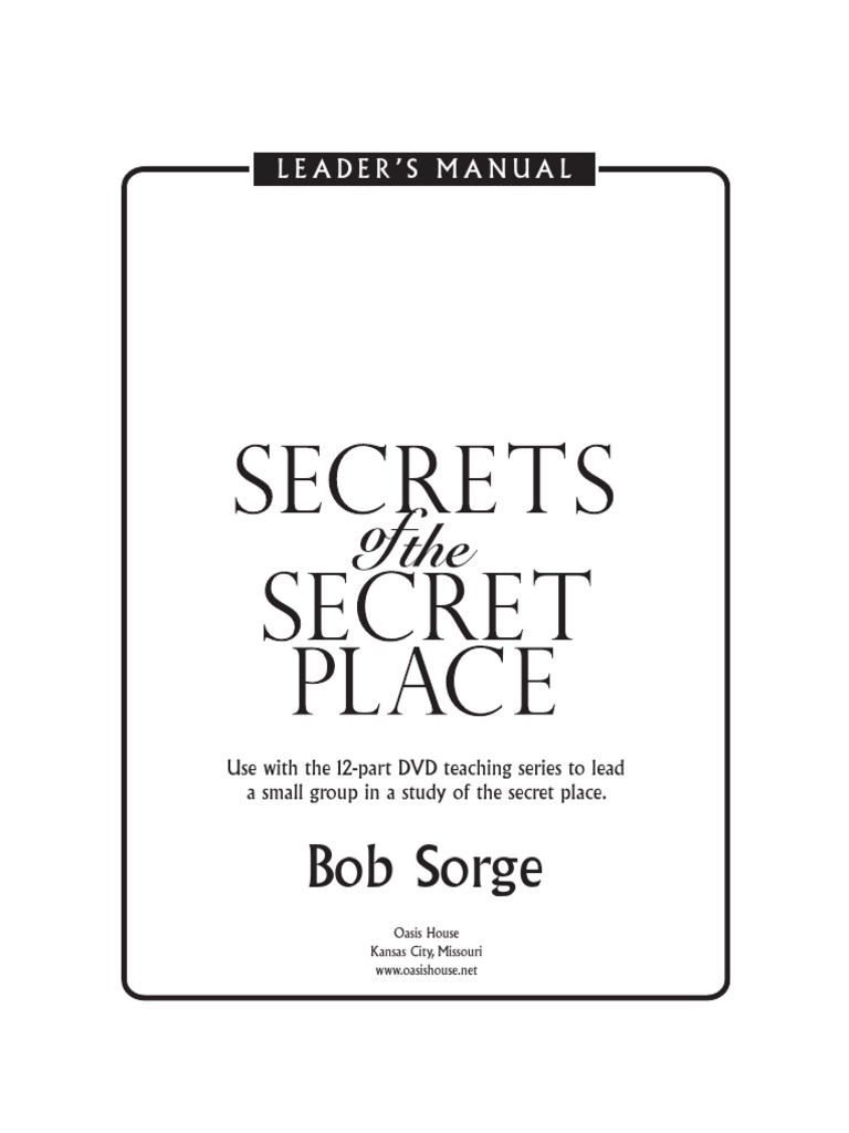 Bob-Sorge - Secrets of The Secret Place | PDF | Logos | Prayer
