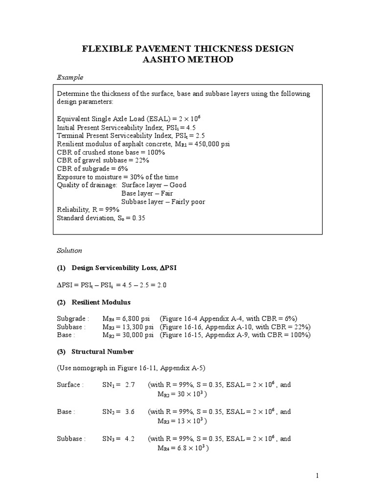 AASHTO Flexible Pavement Design Guide | PDF