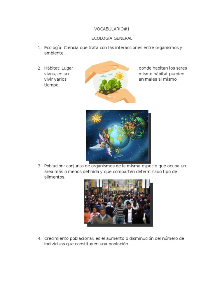 Vocabulario Esencial de Ecología | PDF | Ecología | Ecosistema