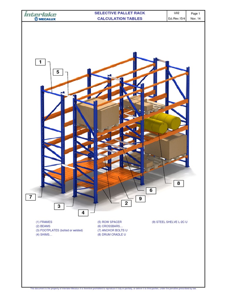 Load Tables Capacity Charts Selective | PDF | Beam (Structure) | Pallet