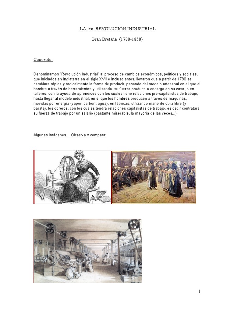 La 1ra Revolución Industrial | Revolución Industrial | Industrialización