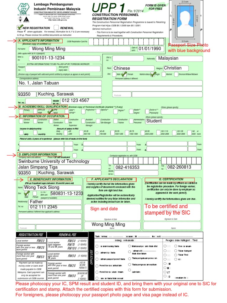 Upp1 Form Sample | PDF | Business