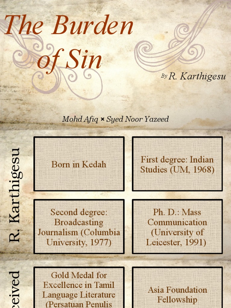 The Burden of Sin by R. Karthigesu | Narration | Religion And Belief