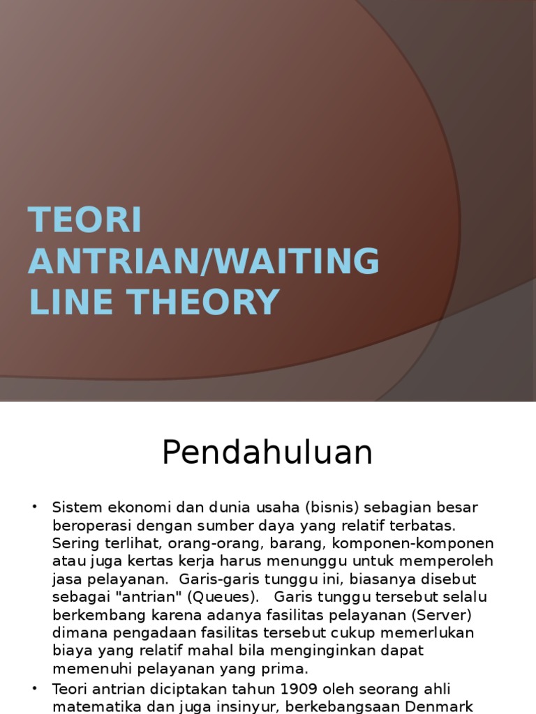 Teori Antrian | PDF
