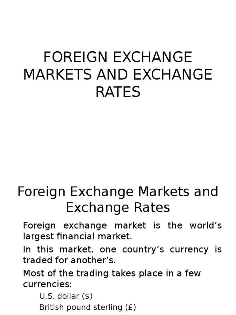 Forex Markets & Exchange Rates | PDF | Exchange Rate | Pound Sterling