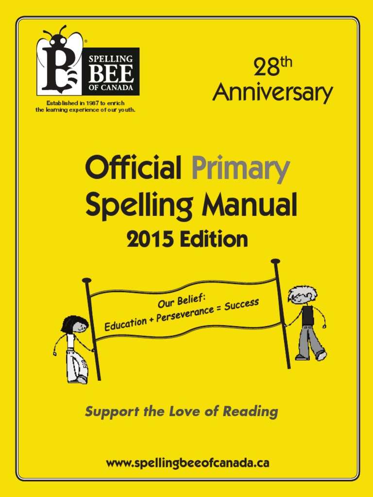 2015 Official Primary Spelling Manual | PDF | Plural | Grammatical Number