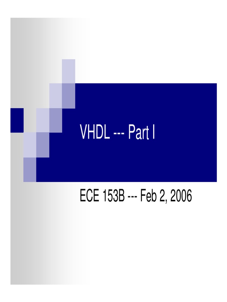 VHDL Tutorijal | PDF | Vhdl | Data Type
