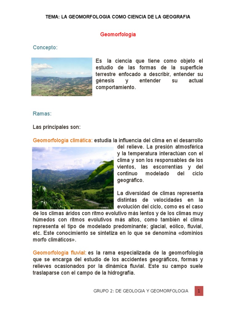 Geomorfología: la ciencia del relieve terrestre | PDF | Geomorfología | Clima