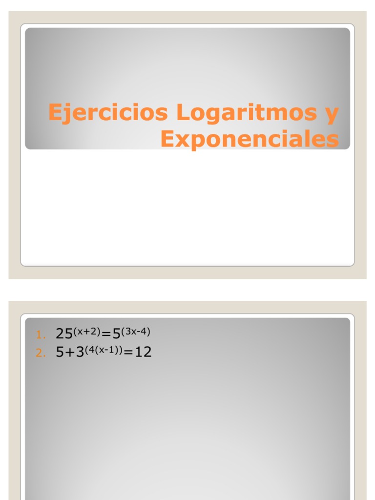 Ejercicios Logs Expo | PDF