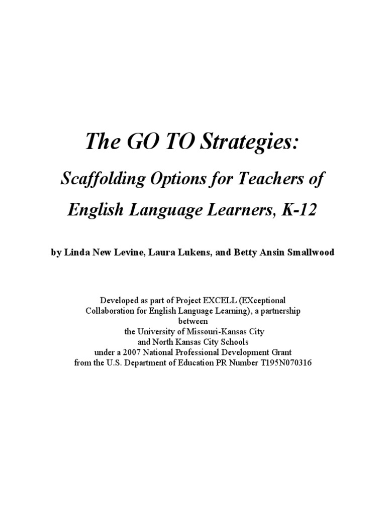 Go To Strategies | PDF | English As A Second Or Foreign Language ...