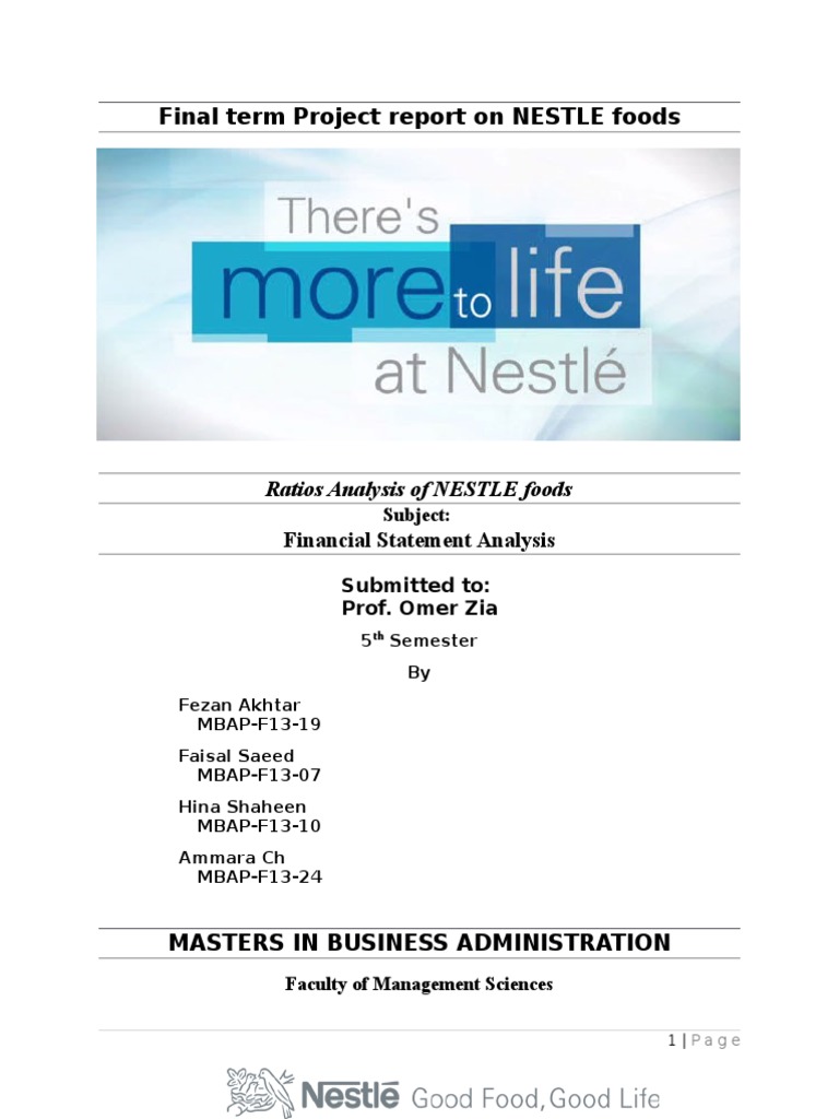 Final Project of Financial Statement Analysis | PDF | Revenue | Investing