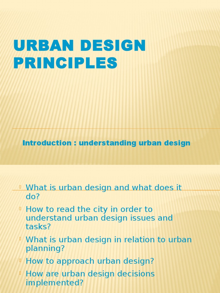 Urban Design Principles | PDF | Urban Design | Landscape