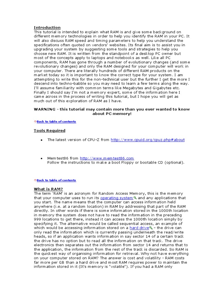 Ram Tutorial Pdf Random Access Memory Dynamic Random Access Memory