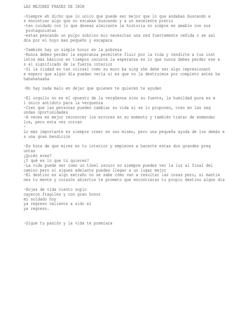 Frases de Iroh | PDF