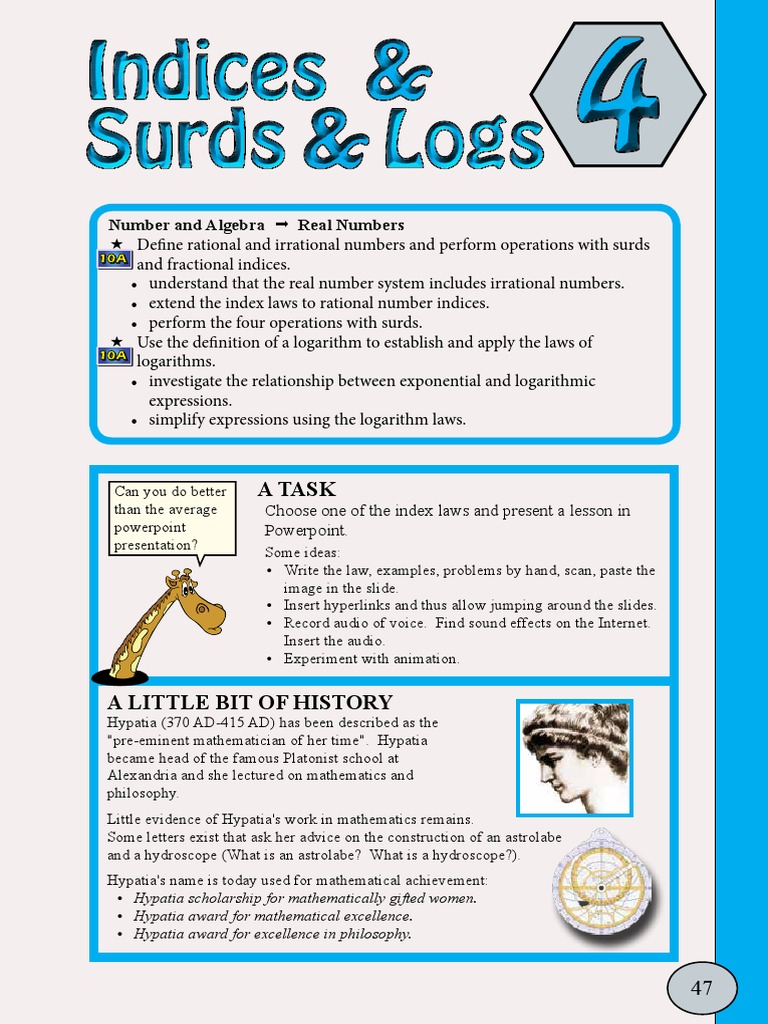 Indices, Surds, and Logarithms Guide | PDF | Logarithm | Numbers