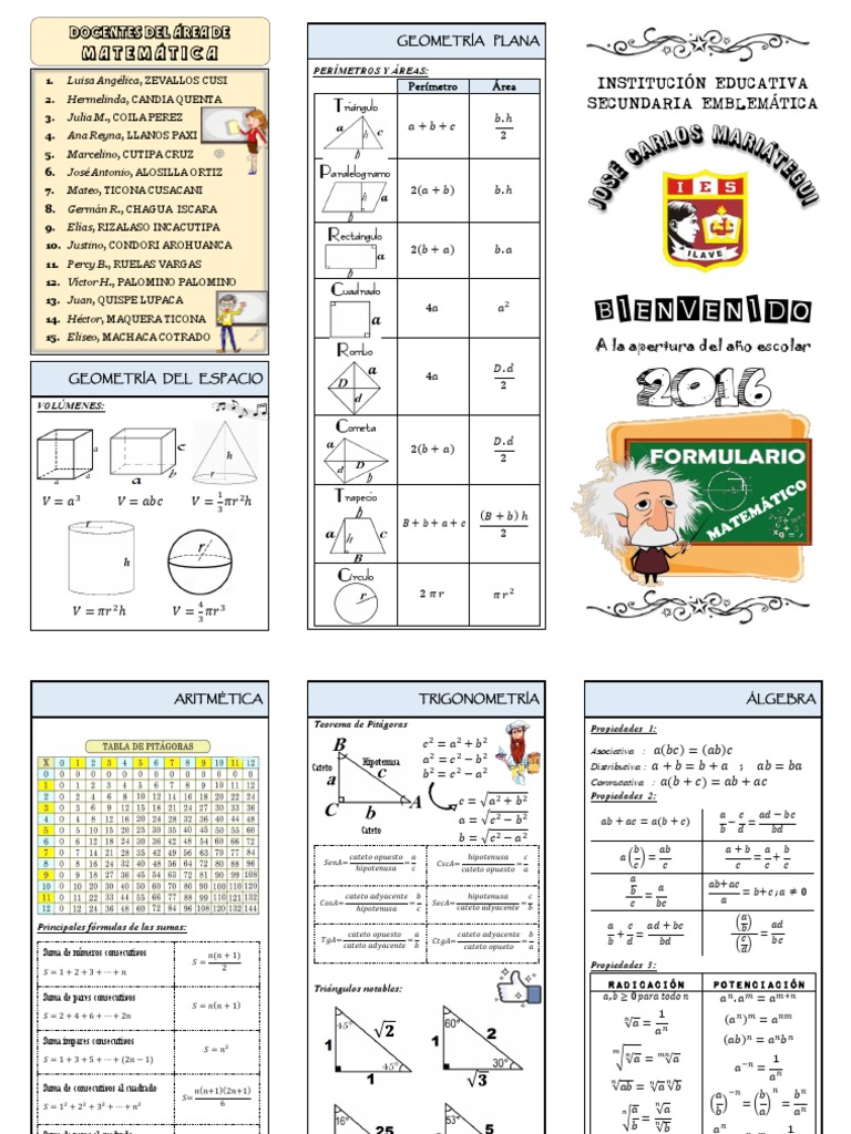 Formulario de matemática básico