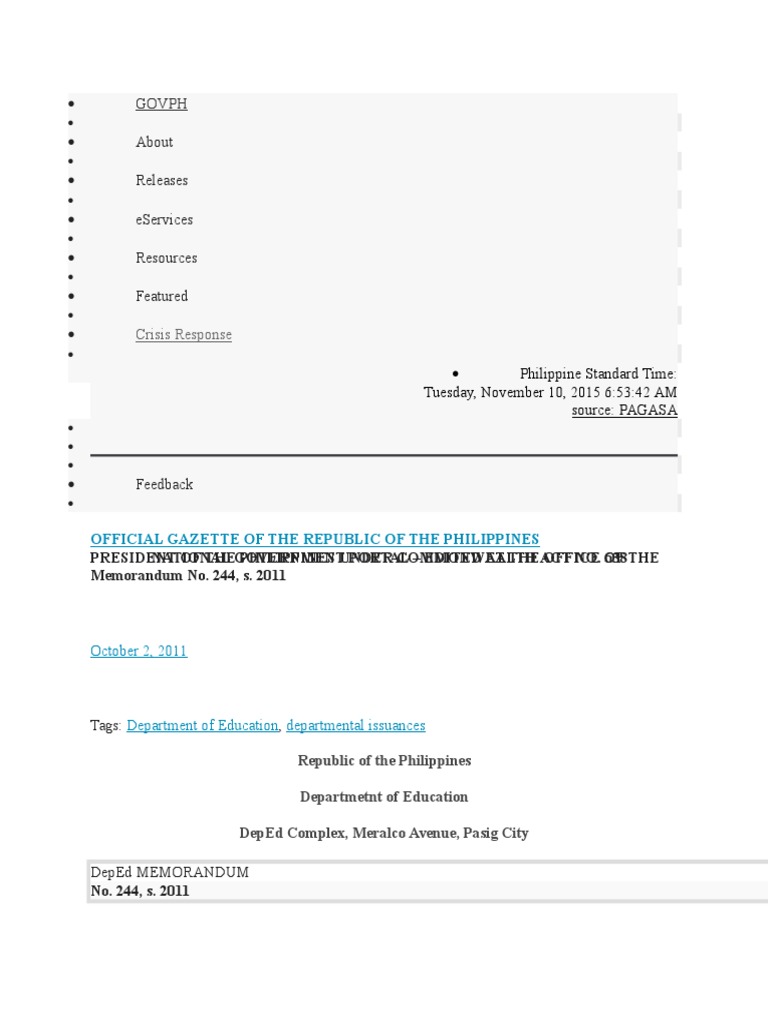National Reading Month in the Philippines | PDF | Corazon Aquino ...
